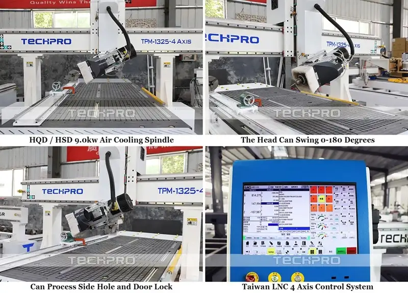 2025 4 Axis CNC Lathe Machine for Sale - TECHPRO®