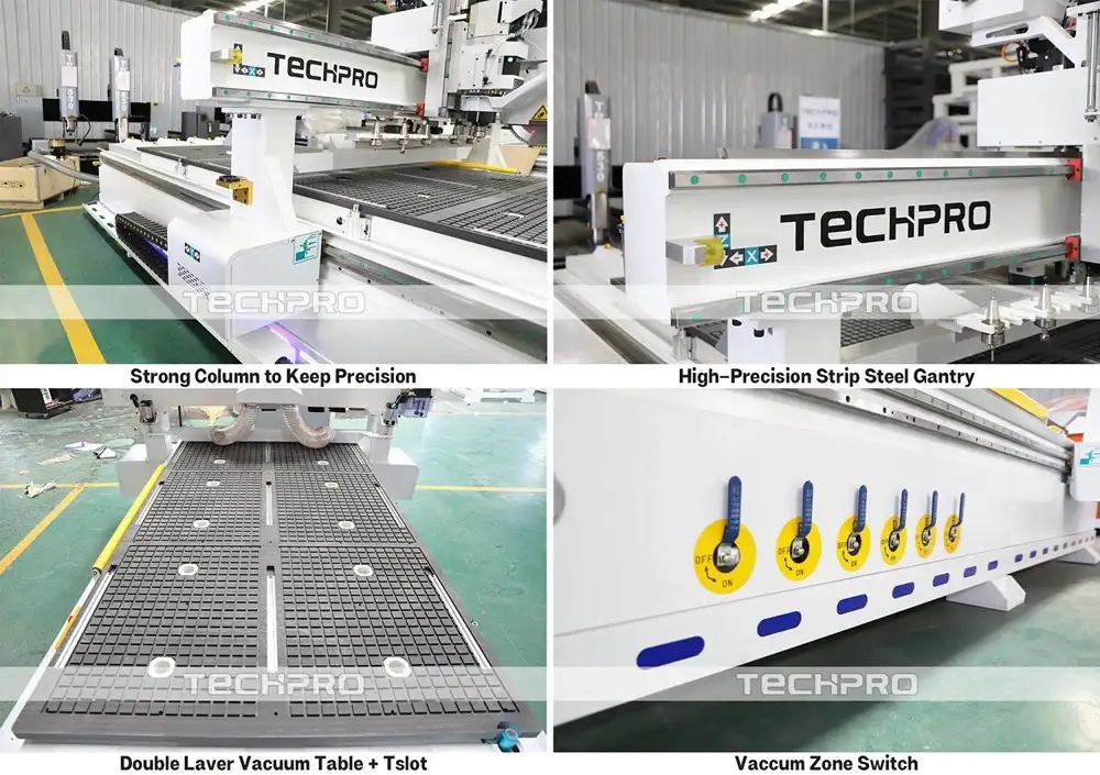 4x8 Linear ATC CNC Woodworking Engraving Machine for Sale - TECHPRO®